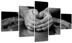 Tablou alb negru - producția de ceramică (125x70 cm), în 40 de alte ...