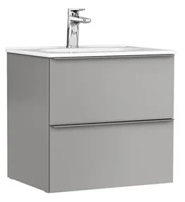 Dulap baie suspendat Gala Shona pentru lavoar, 60 cm, gri mat Gri mat ...