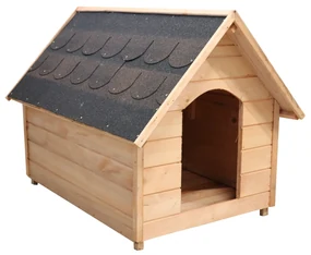 Cusca pentru caini talie mare,lemn,acoperis izolat | BIANO
